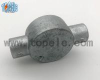 China BS4568 Malleable Iron Electrical Circular Through Two Way Junction Box 20mm 60.3mm for sale