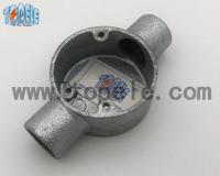 China BS4568 Malleable Iron Electrical Circular Through Two Way Junction Box 20mm 60.3mm for sale