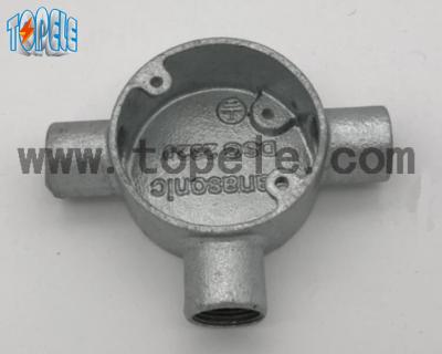 China BS4568 Malleable Iron Conduit Junction Box Three Way 20mm 25mm Hot Dip Galvanized for sale