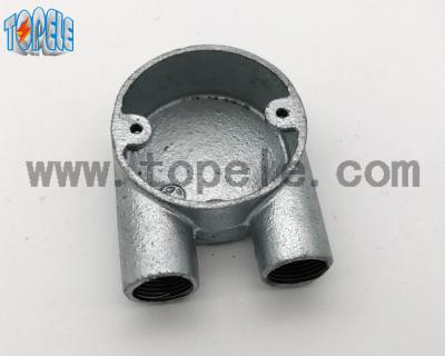 China BS4568 Malleable Iron Two Way U Junction Box 20mm 25mm Hot Dip Galvanized for sale