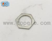China BS Standard Steel Hexagon Locknut 20mm 25mm 32mm Conduit Pipe Fittings for sale