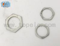 China BS Standard Steel Hexagon Locknut 20mm 25mm 32mm Conduit Pipe Fittings for sale