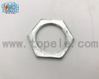 China BS Standard Steel Hexagon Locknut 20mm 25mm 32mm Conduit Pipe Fittings for sale