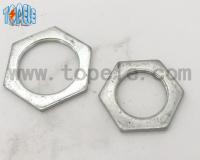 China BS Standard Steel Hexagon Locknut 20mm 25mm 32mm Conduit Pipe Fittings for sale