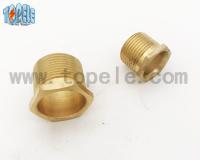 China Brass Flex Metal Conduit Fittings Long Short Male Threaded Hexagon Bush 15mm to 50mm for sale