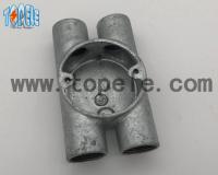 China BS4568 Twin Through Way H Malleable Iron Conduit Box 20mm 25mm 32mm for sale