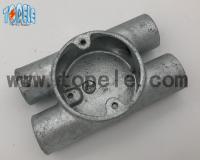 China BS4568 Twin Through Way H Malleable Iron Conduit Box 20mm 25mm 32mm for sale