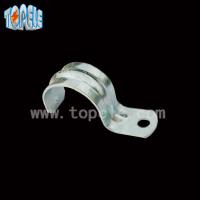 China Zinc Plated Steel EMT Conduit One Hole Strap 1/2 Inch to 4 Inch for Conduit Mounting for sale