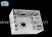 China Rectangle Aluminum Weatherproof Electrical Box 2 Gang 7 Hole 2-5/8 in Deep for sale