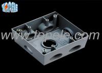 China Rectangle Aluminum Weatherproof Electrical Box 2 Gang 7 Hole 2-5/8 in Deep for sale