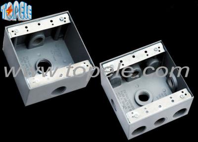 China Square Weatherproof Electrical Box 3 Hole One Gang 2 in Deep Aluminum for sale