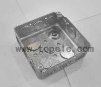 China TOPELE 4x4 Galvanized Steel Square Electrical Box 52151 52161 52171 1-1/2 to 2-1/8 Inch Deep for sale