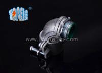 China Zinc 90 Degree Squeeze Angle Connector for Flexible Metal Conduit 3/8 to 2 Inch for sale
