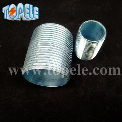 China 1/2 to 2 Inch Carbon Steel RMC Rigid Conduit Nipple Electro Galvanized All Thread for sale