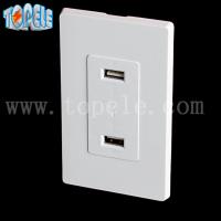 China LD-U002 4.2A Smart USB Wall Outlet with 4 Ports and Dual Wall Plates for 110-250V Installation for sale