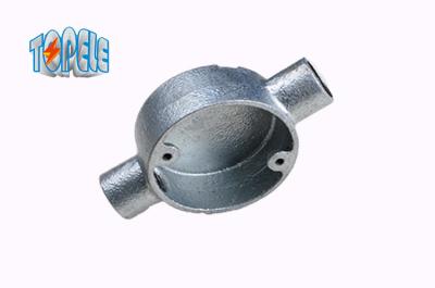 China Malleable Cast Iron 2-Way BS4568 Circular Junction Box - 60.3mm Diameter × 25.4mm Deep in 20mm, 25mm, 3/4