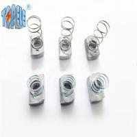 China Pre Galvanized Steel M6 Long Spring Channel Nut 34.5mm Length 19mm Width for sale