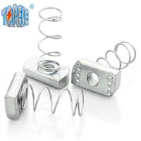 China Pre Galvanized Steel M6 Long Spring Channel Nut 34.5mm Length 19mm Width for sale