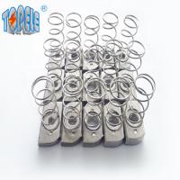 China Pre Galvanized Steel M6 Long Spring Channel Nut 34.5mm Length 19mm Width for sale