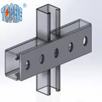 China 5 Hole Splice Plate Carbon Steel Unistrut Channel C Channel 40mm Width 6.35mm Thick for sale