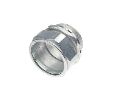 China Compression Type EMT Connector Zinc 1/2 to 2 Inch UL Listed Conduit Fittings for sale