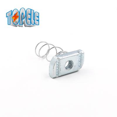 China M12 Steel Galvanized Long Spring Channel Nut for Strut Systems Size M6 to M12 for sale