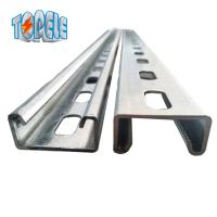 China 1-5/8 Inch Steel Unistrut Channel Slotted 10 Feet Length 14 Gauge for sale