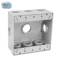 China Two Gang Aluminum 4x4 Waterproof Electrical Outlet Box with IP67 Rating and 2-13/16