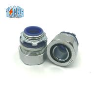 China Zinc Straight 3/8 Inch Liquid Tight Flexible Metal Conduit Connector IP65 for sale