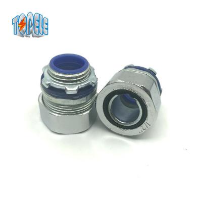 China Zinc Straight 3/8 Inch Liquid Tight Flexible Metal Conduit Connector IP65 for sale