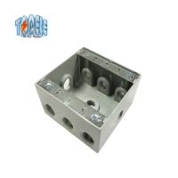 China IP65 Two Gang Weatherproof Box 3/4 Inch Threaded Outlets Aluminum Die Cast UL Certified for sale
