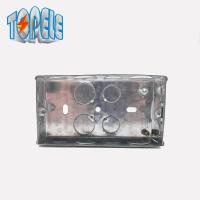 China BS4662 2 Gang 25mm Steel Flush Box 0.6mm Galvanized Switch Box for sale
