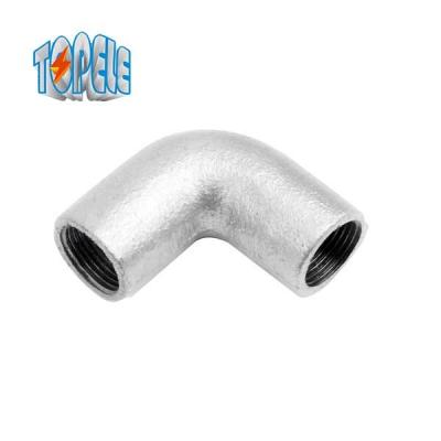 China BS Galvanized Malleable Iron 25mm 90 Degree Conduit Solid Elbow for sale