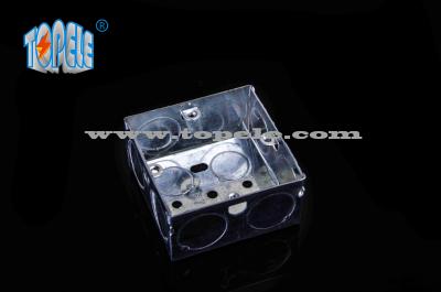 China BS Standard One Gang Electrical Box 73x73x35mm with 20mm/25mm Knockouts in Pre-Galvanized Steel for sale