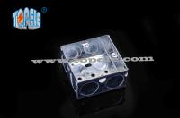 China BS Standard One Gang Electrical Box 73x73x35mm with 20mm/25mm Knockouts in Pre-Galvanized Steel for sale