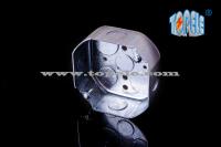 China 4 Inch Octagon Galvanized Steel Conduit Box 1-7/8 Inch Deep with 1/2 and 3/4 Inch KOs for sale