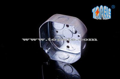 China 4 Inch Octagon Galvanized Steel Conduit Box 1-7/8 Inch Deep with 1/2 and 3/4 Inch KOs for sale
