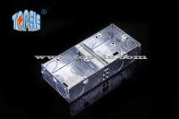 China 2- Gang British Standard Metal Electrical Conduit Box With PVC , Conduit Switch Box for sale