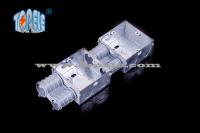 China Electrical Boxes / 2-Gang British Standard Metal Conduit Box with PVC , Switch Box for sale