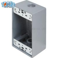 China UL Listed 4x2 Aluminum One Gang Weatherproof Outlet Box Gray 1/2 in Knockouts for sale