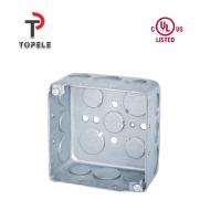 China Galvanized Steel Square Junction Box 4x4 Inch Drawn Type 1-1/2 to 2-1/8 Inch Depth for sale