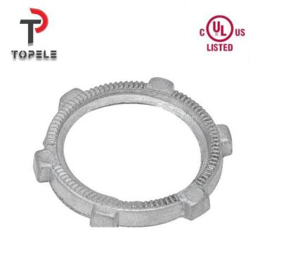 China Zinc Rigid Locknut IMC Conduit Fittings 1/2 to 4 Inch Heavy Duty for sale