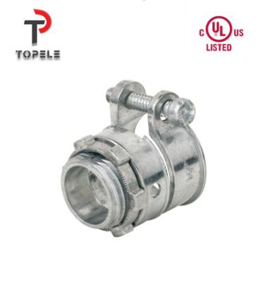 China Flexible Conduit Connector Squeeze Connector  Straight UL Standard  zinc for sale