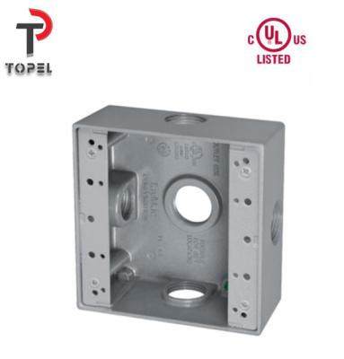 China 2 Gang Outlet Weatherproof Electrical Boxes Aluminum UL Listed for sale