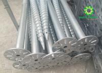 China Durable Solar Ground Screws , Solar Panel Metal Ground Screw Flange Plate Steel Material for sale