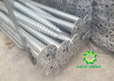 China Spiral Solar Ground Screws 76mm Diameter Metal Ground Screw Pole Anchor Type for sale