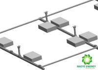 China Framed PV Module Ballasted Solar Flat Roof Mounting System Penetration Free Solar Brackets for sale