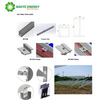 China Ground Material Pole Solar Mounting System ,PV Racking System Ground Mount Solar Panel Kits Support for sale