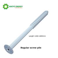 China Screw Foundation Systems Q235 Steel Adjustable Length Solar Ground Screws Solar Panel Support Screw Pile for sale