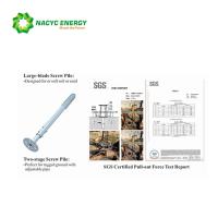 China Screw Foundation Systems Q235 Steel Adjustable Length Solar Ground Screws Solar Panel Support Screw Pile for sale